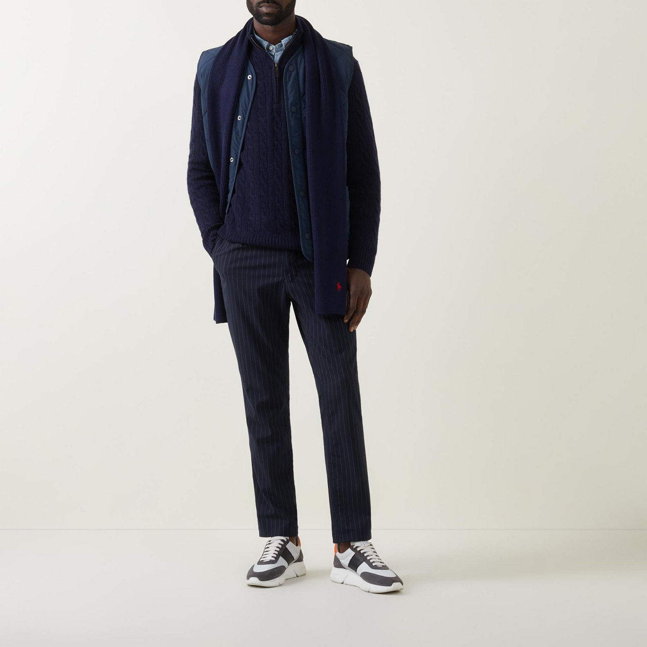 Cable Knit Half-Zip Sweater