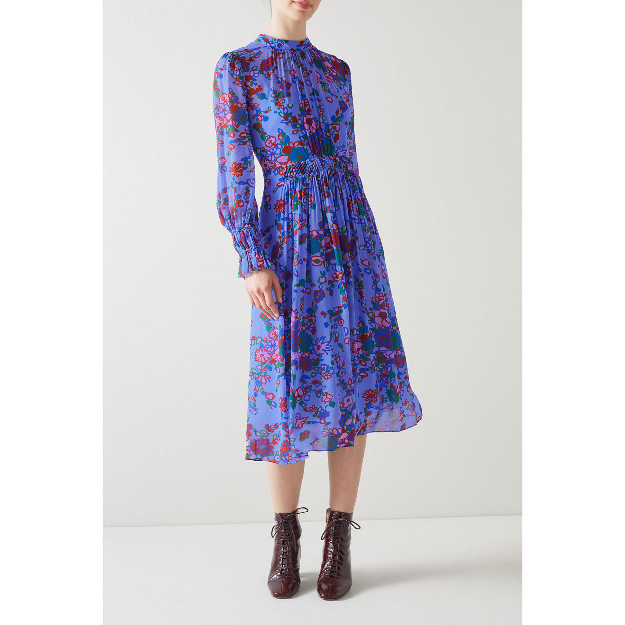 Louise Floral Print Midi Dress