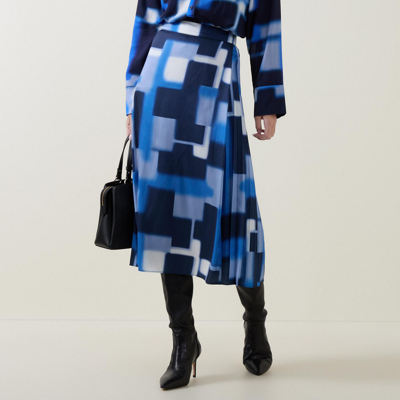 Geo Square Print Skirt