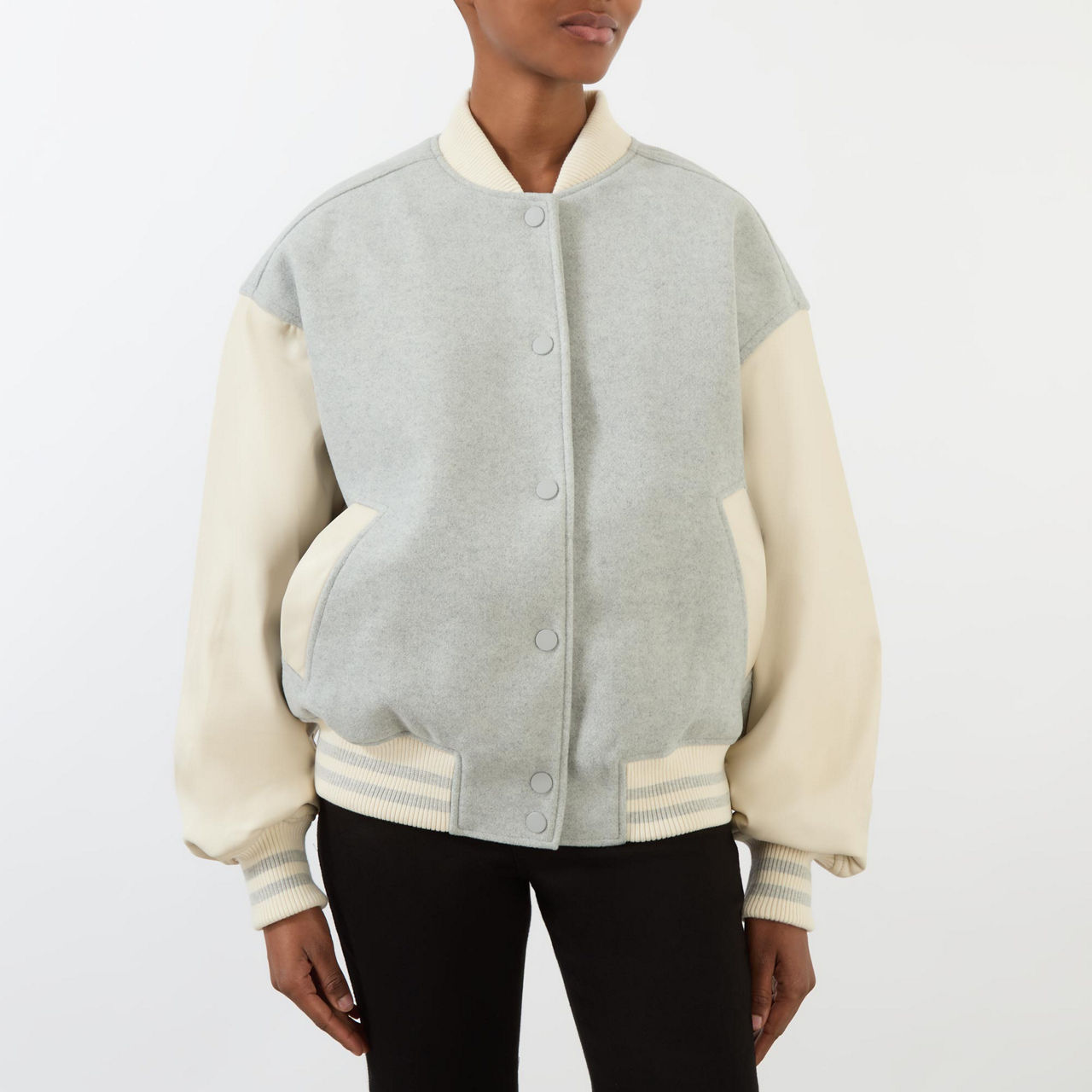 GOOD AMERICAN Varsity Bomber Jacket