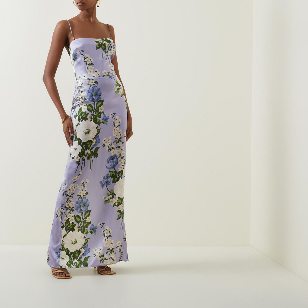 Reformation Frankie Floral Silk Dress