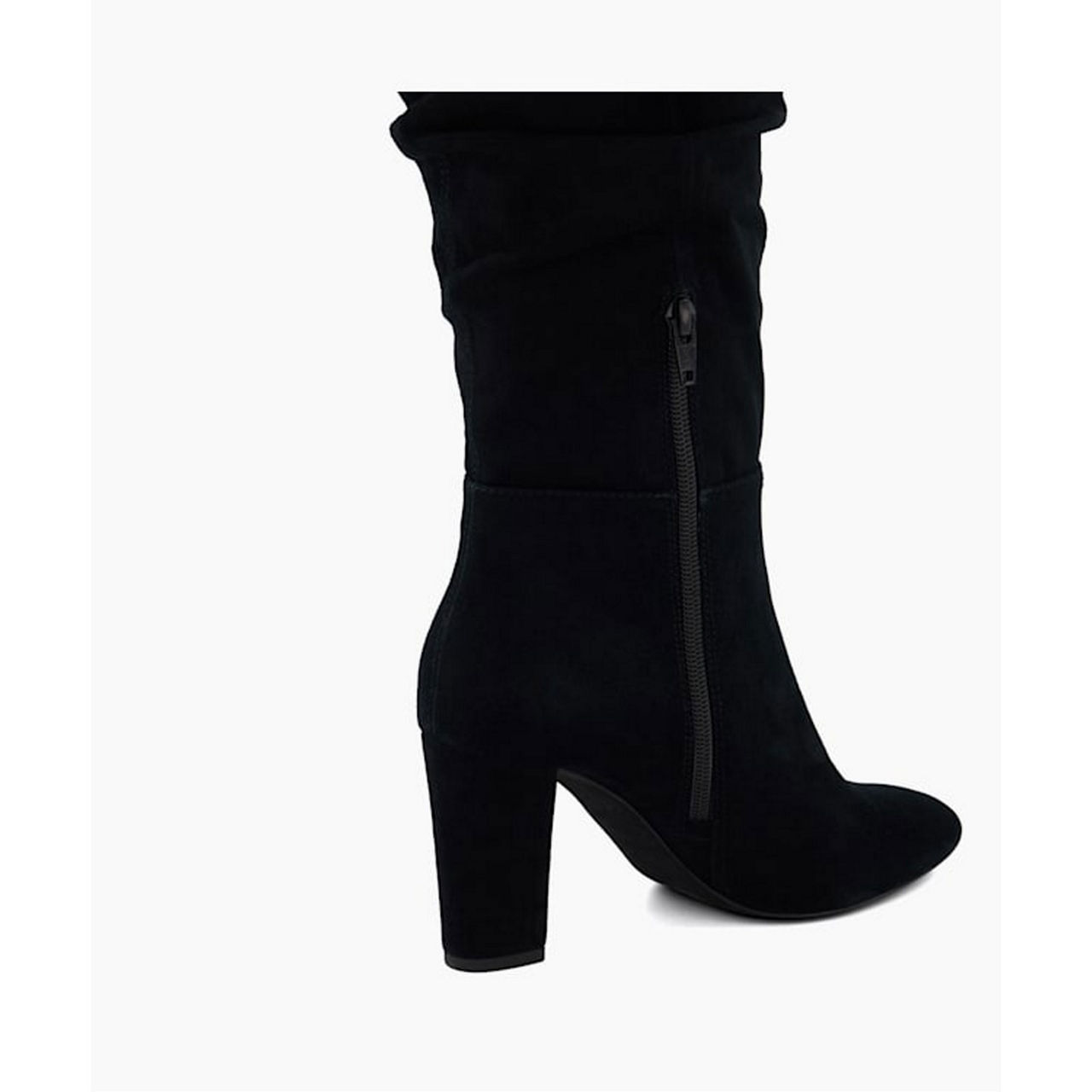 Stigma Ruched Block-Heel Knee-High Boots