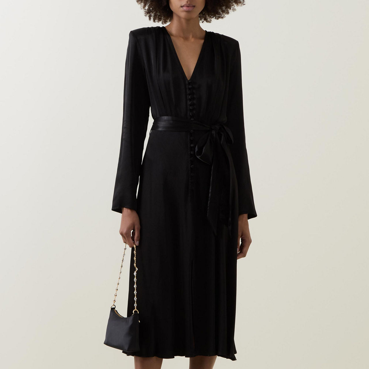 Meryl Long-Sleeve Midi Dress