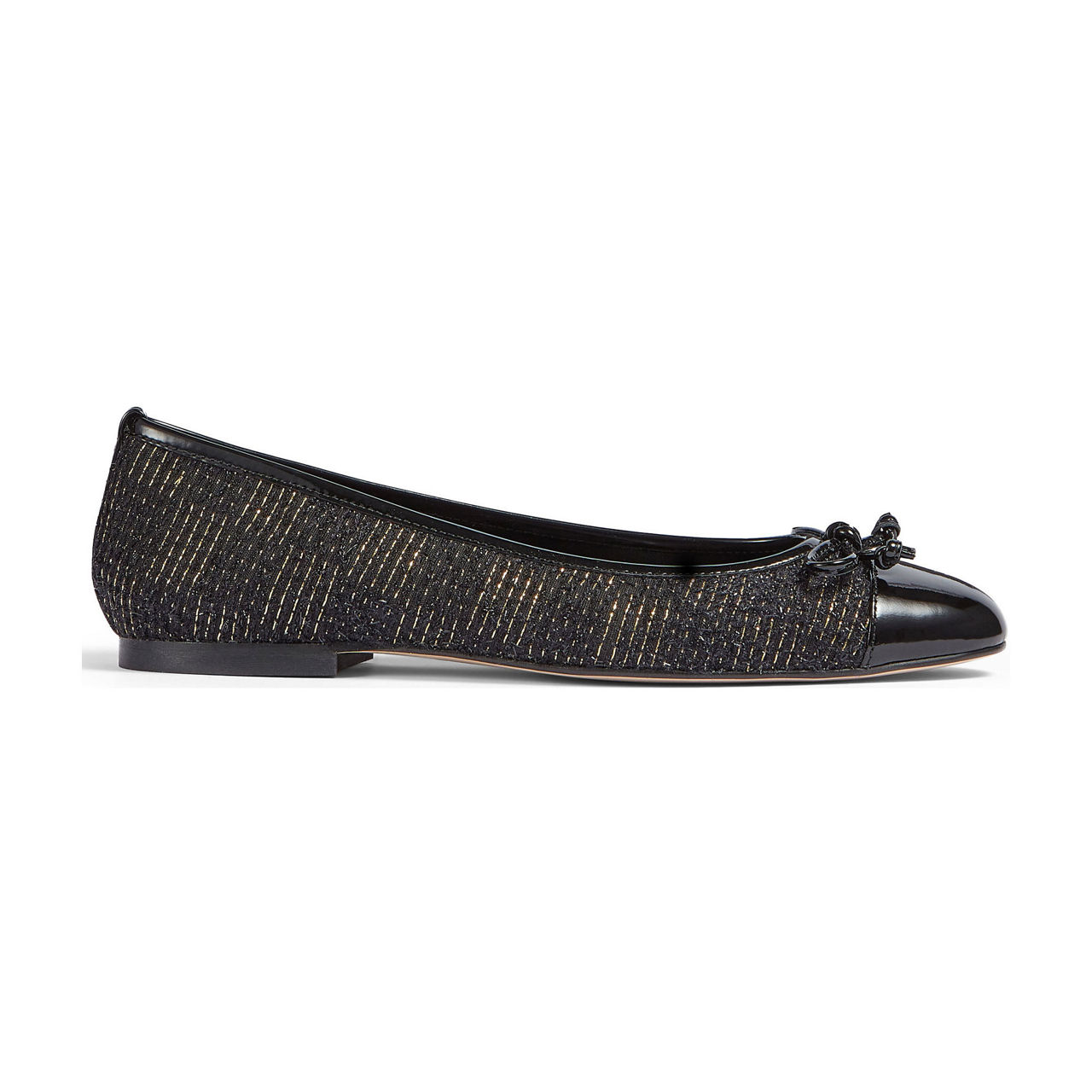 Kara Tweed Toe Cap Ballet Flats