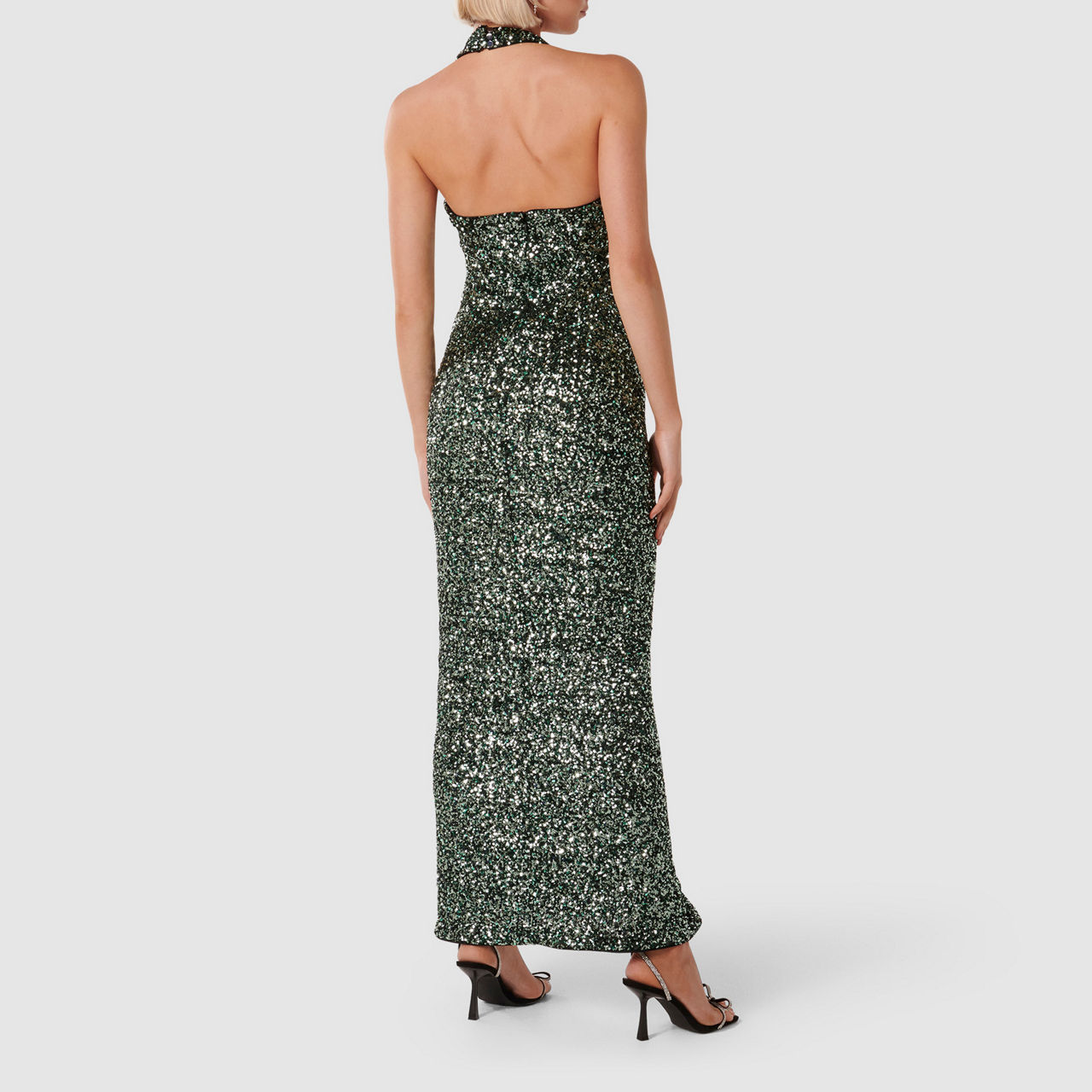 Brooke Sequin Halter Neck Gown