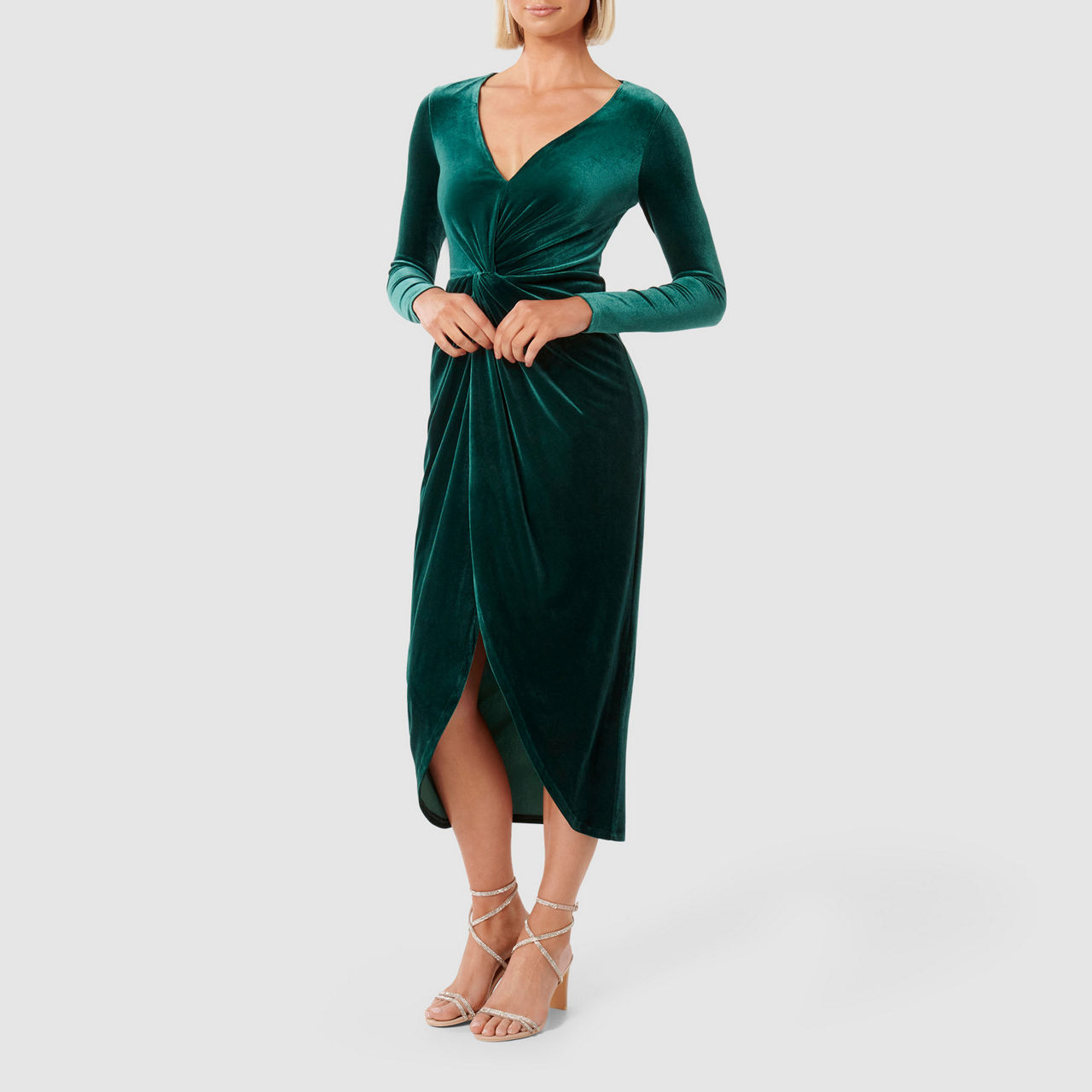 Sofia Wrap Velvet Dress
