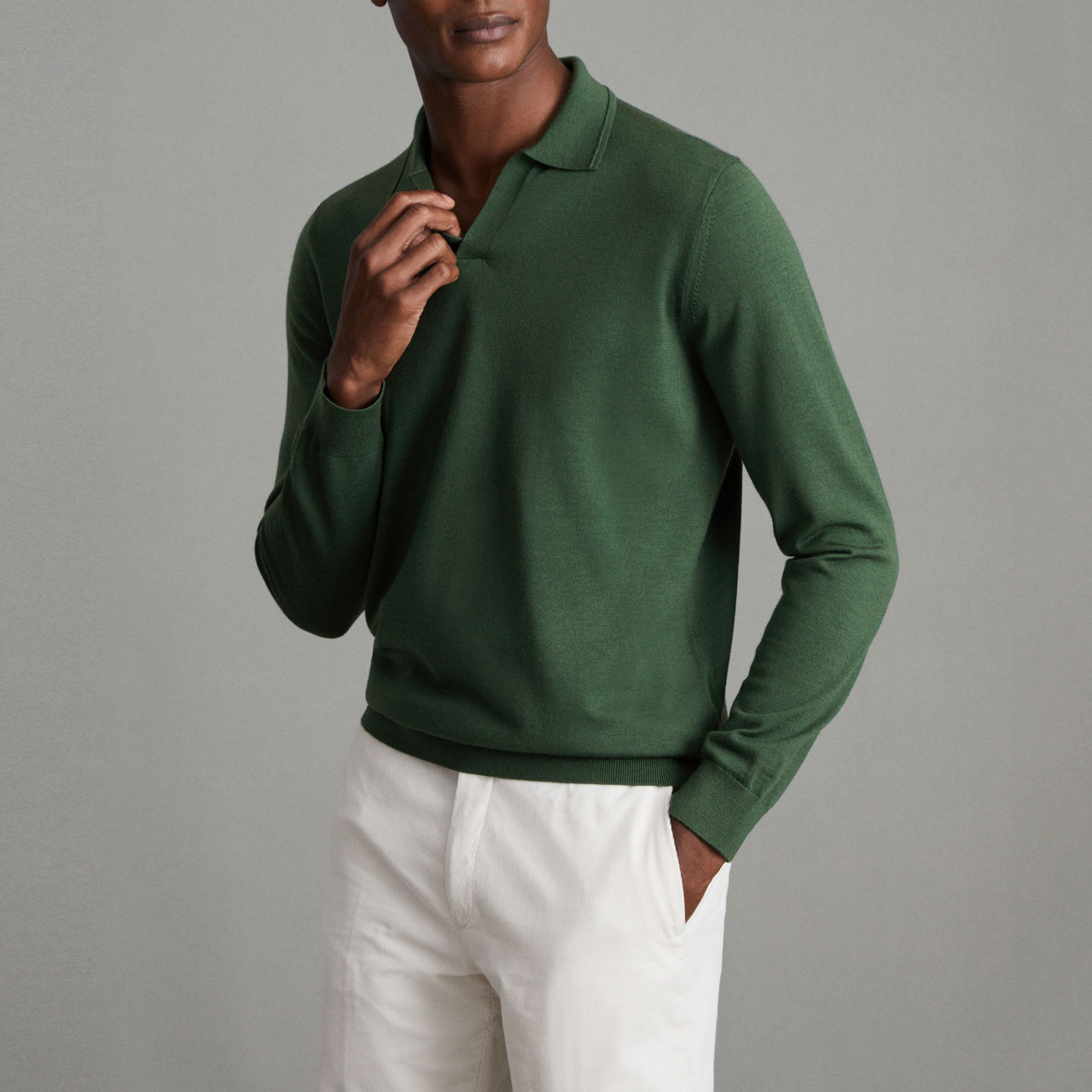 Milburn Open-Collar Polo Shirt