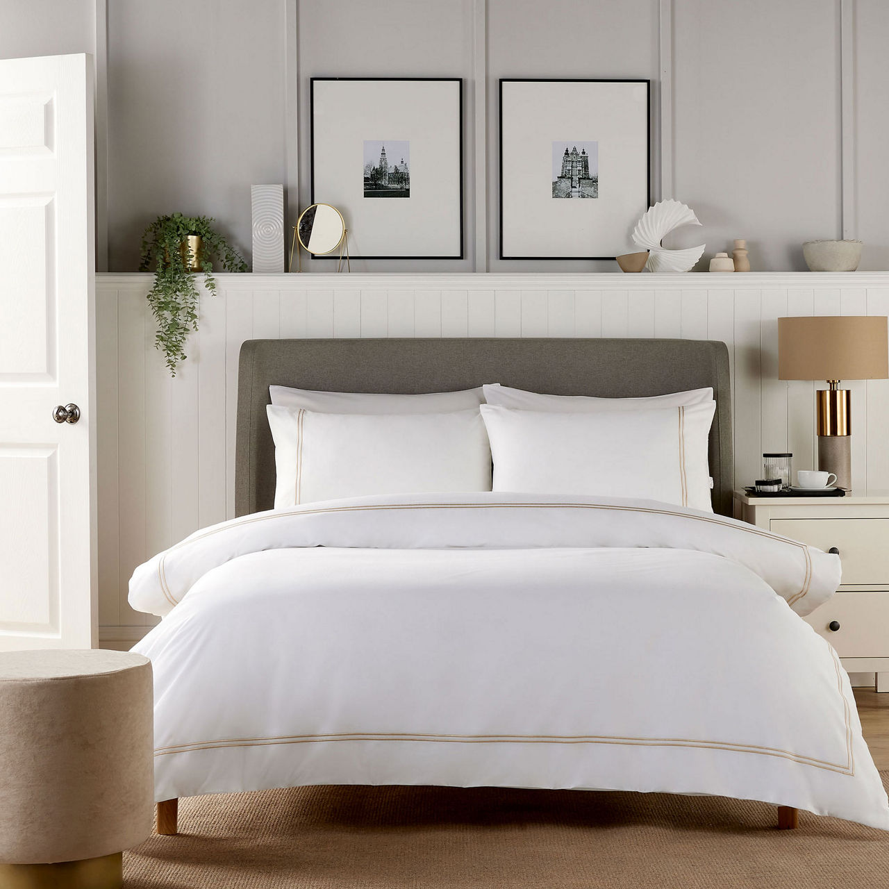 Duvet Set Beretta Stitch Gold