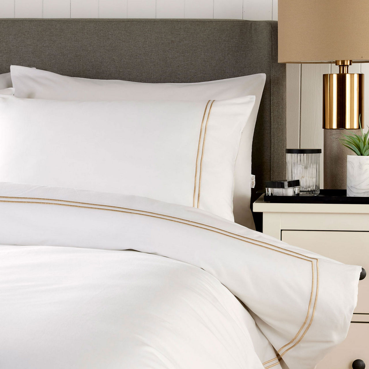 Duvet Set Beretta Stitch Gold