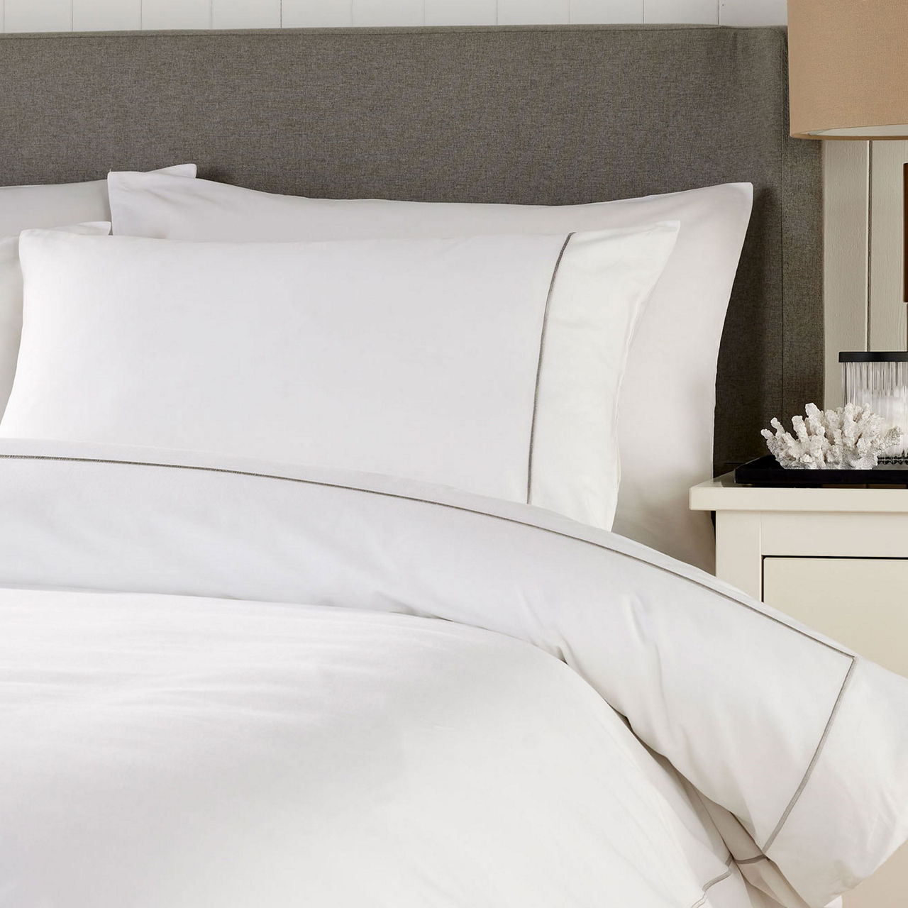 VANTONA Duvet Set Beretta Stitch Silver