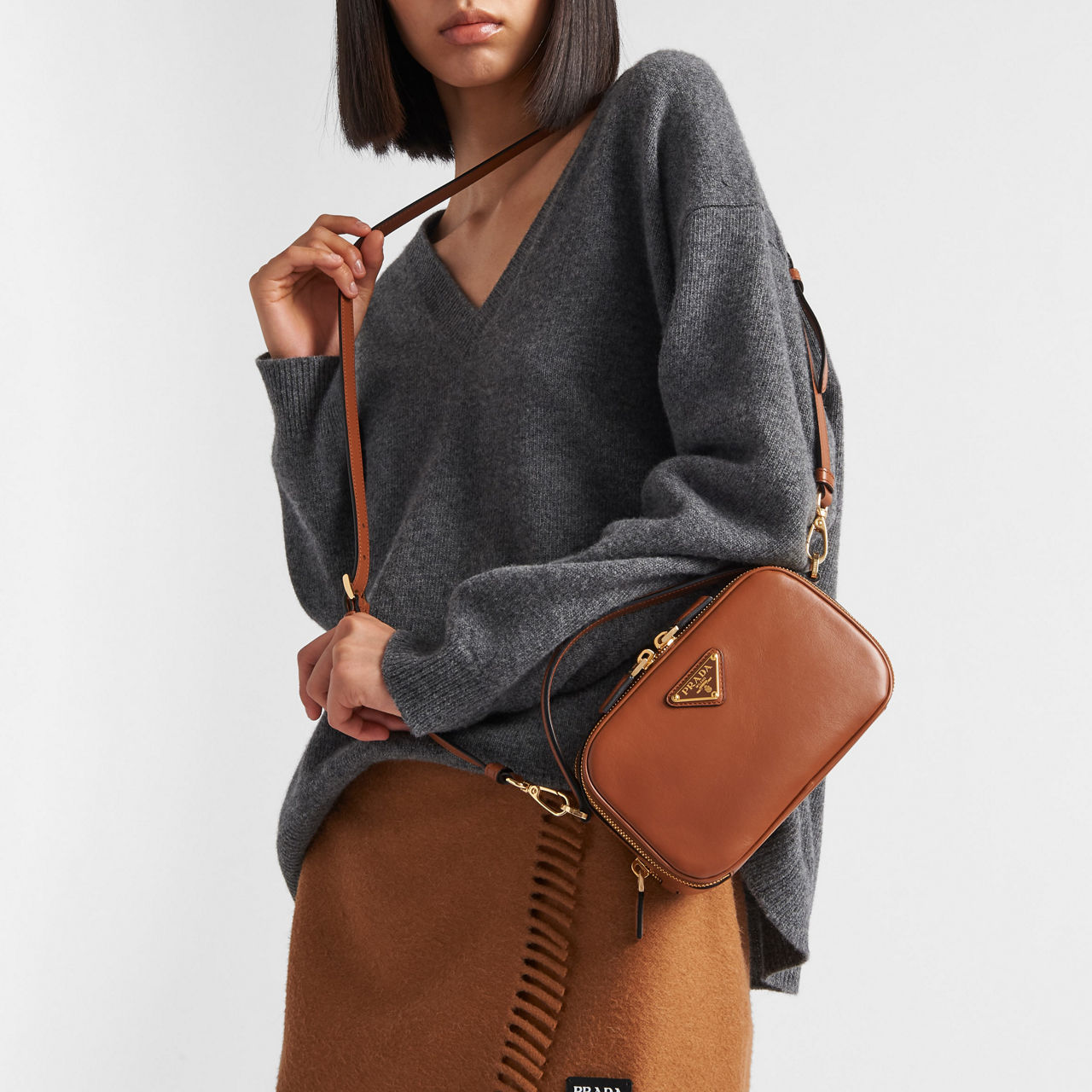 PRADA Leather Mini Crossbody Bag