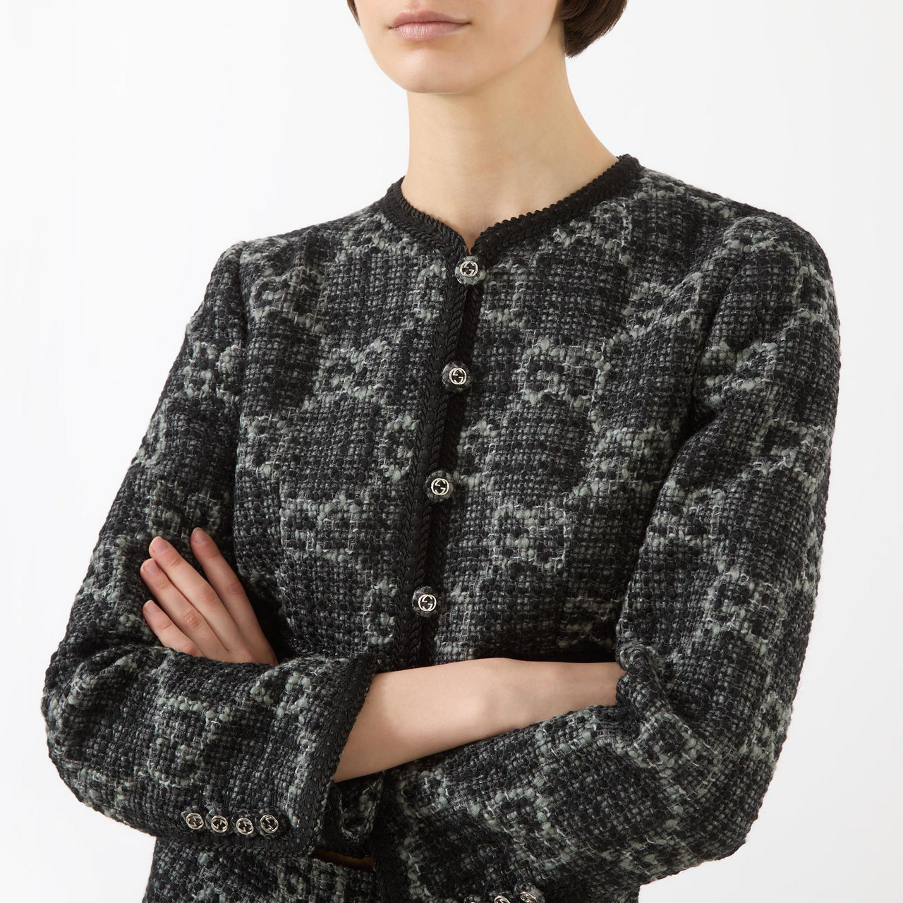 GUCCI GG Jacquard Tweed Jacket