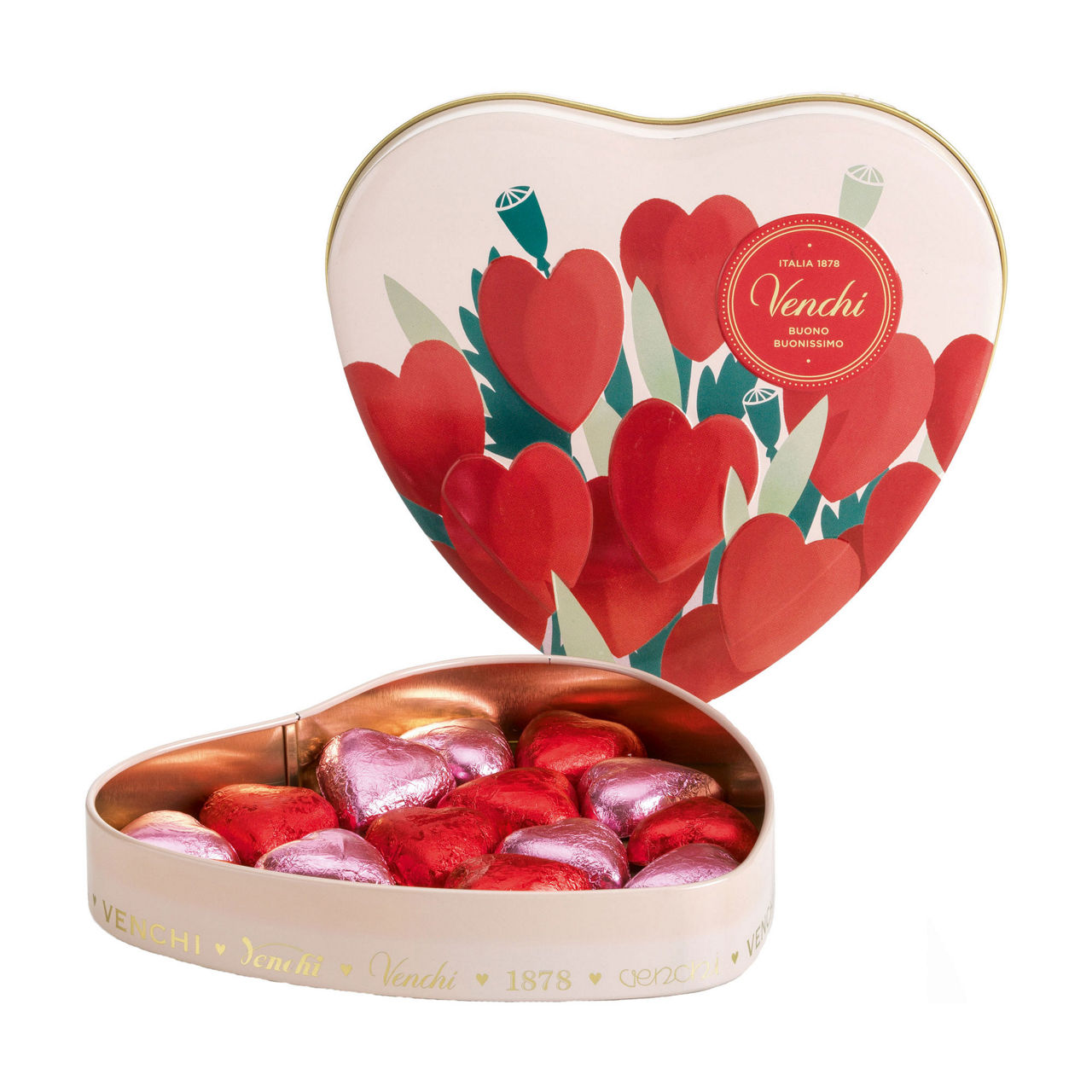 VENCHI Large Valentine Heart Tin Box 150g