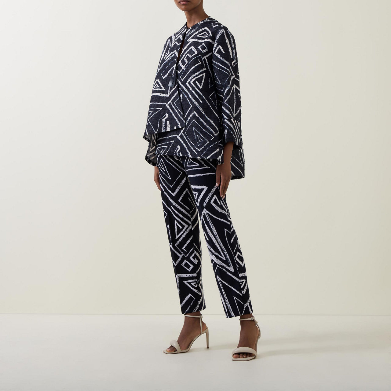 Printed Asymmetrical Jacket