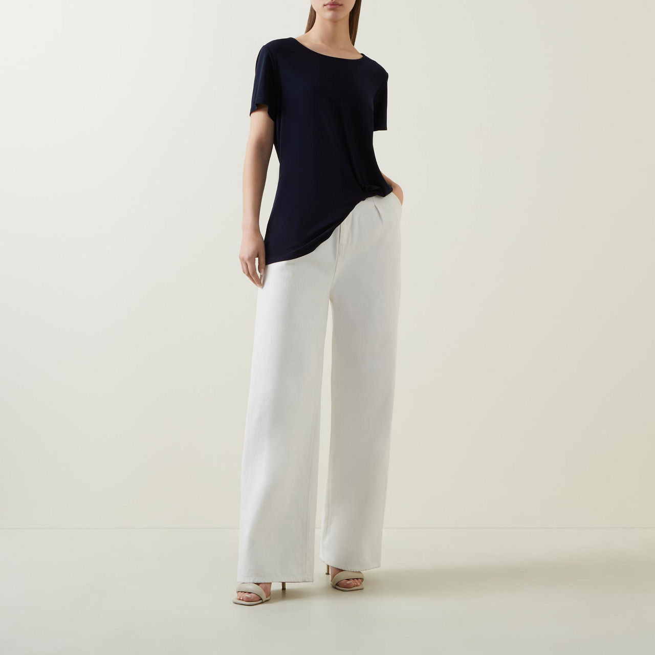 Gathered Asymmetric T-Shirt