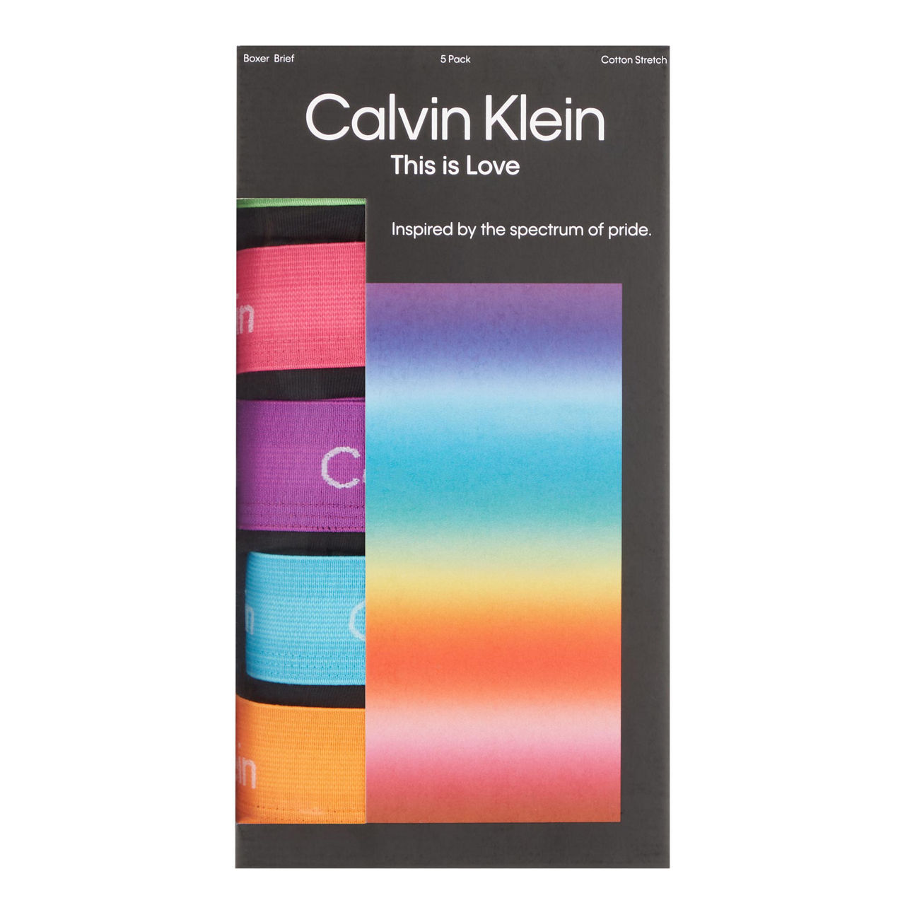 CALVIN KLEIN Five-Pack Pride Logo Boxers