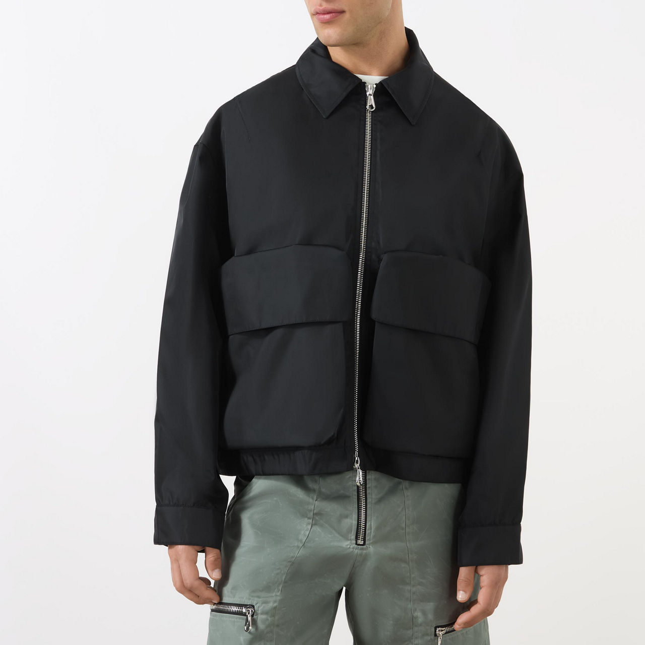 COLE BUXTON Combat Zip-Up Overshirt