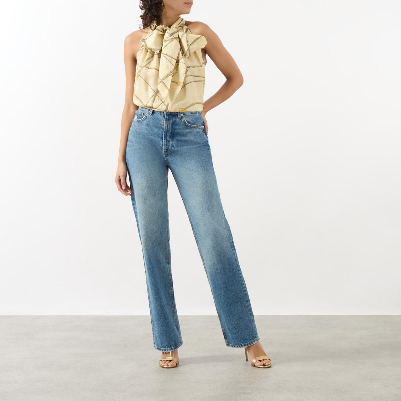 VERSACE Halter Rope Top