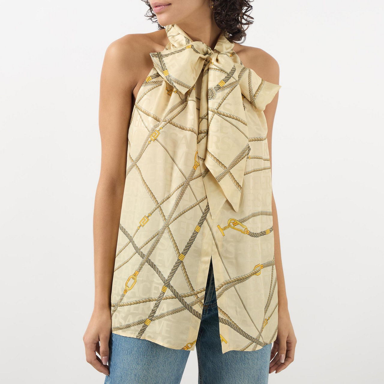 VERSACE Halter Rope Top