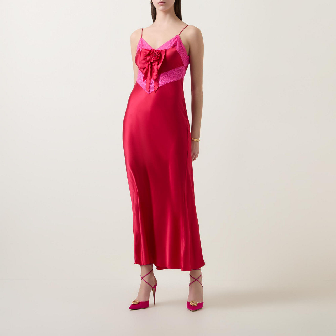 Loveshackfancy Serita Silk Slip Dress