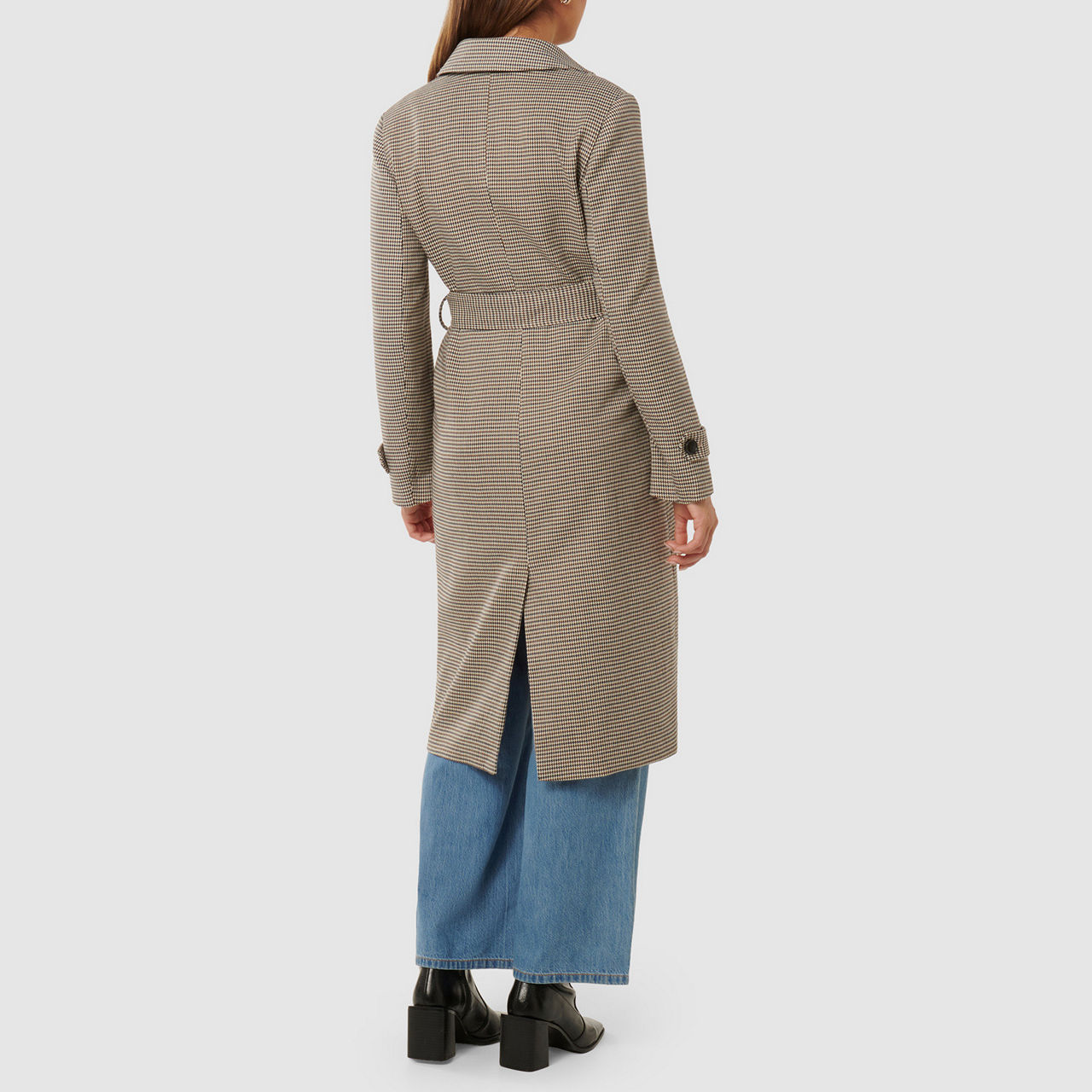 FOREVER NEW Charlie Checked Trench Coat