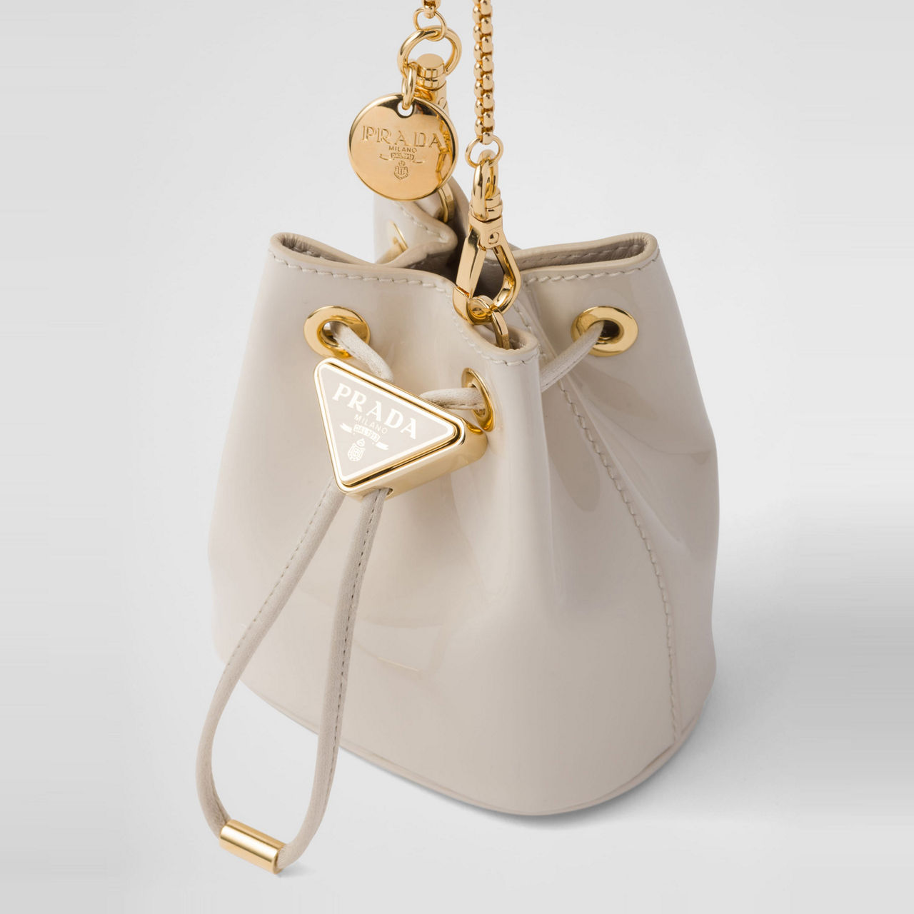 PRADA Patent Leather Mini-Pouch Bag