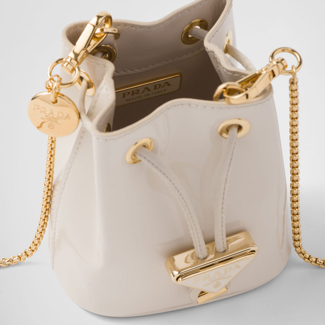 PRADA Patent Leather Mini-Pouch Bag