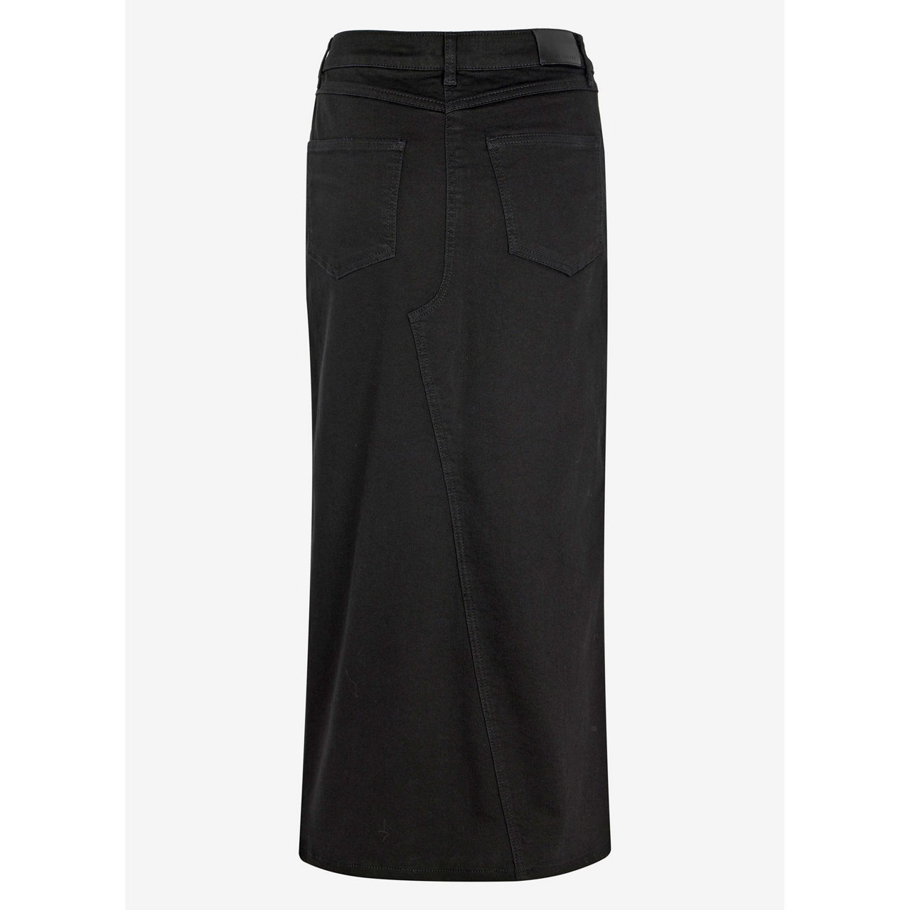 Front Slit Denim Skirt