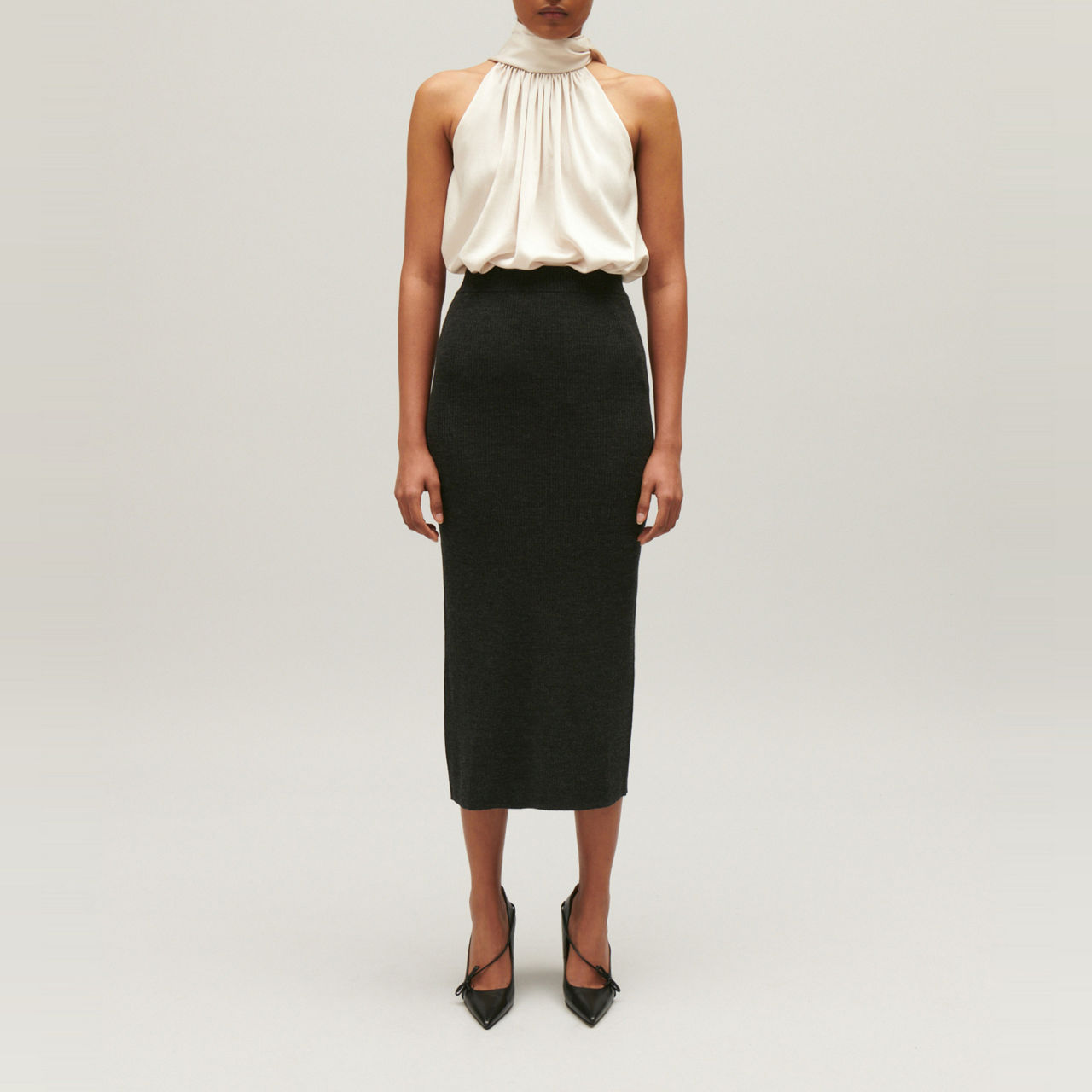 CLAUDIE PIERLOT High-Rise Knitted Pencil Skirt
