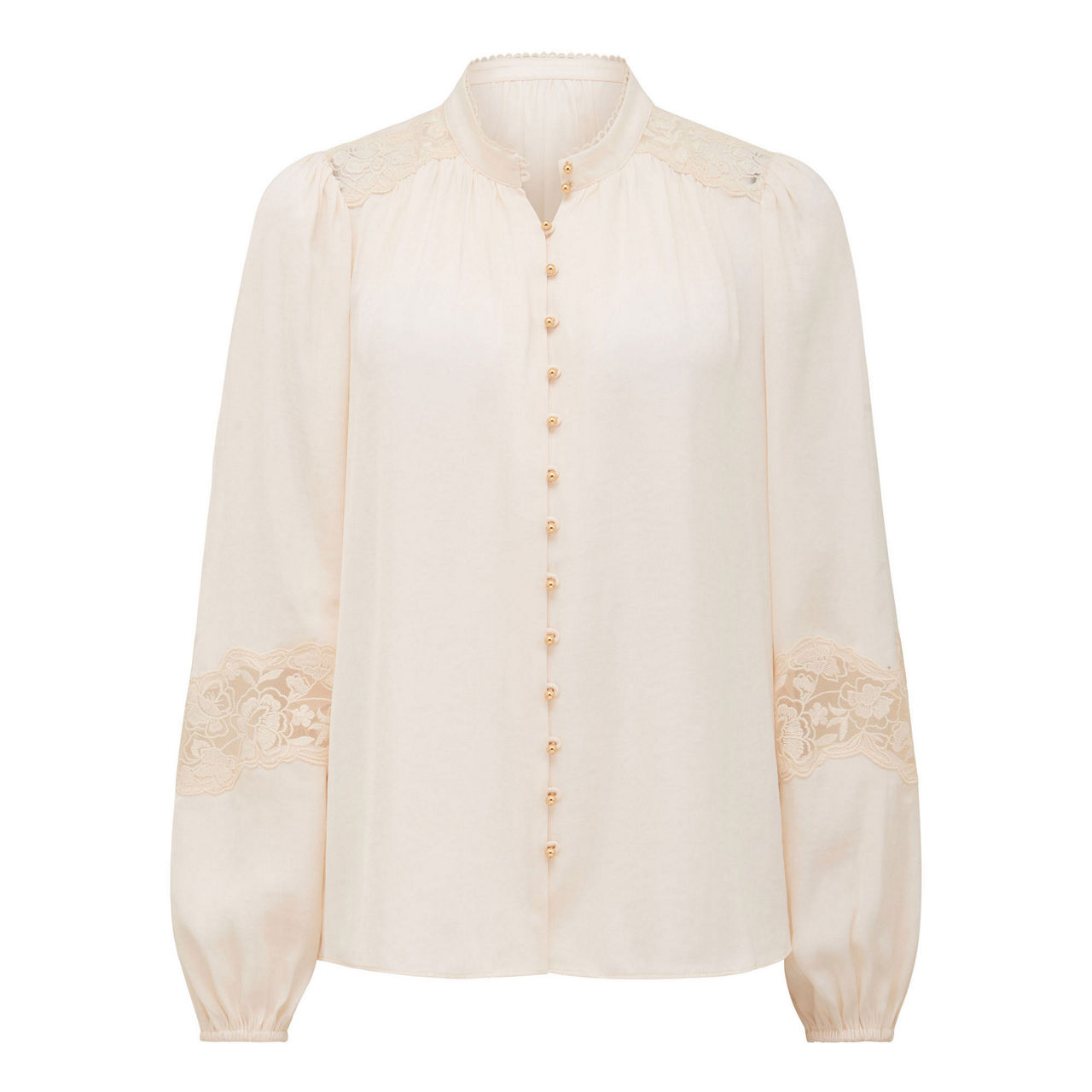 FOREVER NEW Annalise Lace-Sleeve Blouse