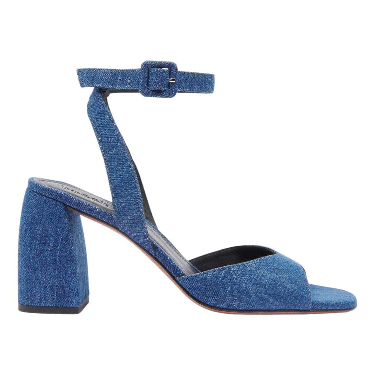 BA&SH Cassie Denim Block Heel Sandals