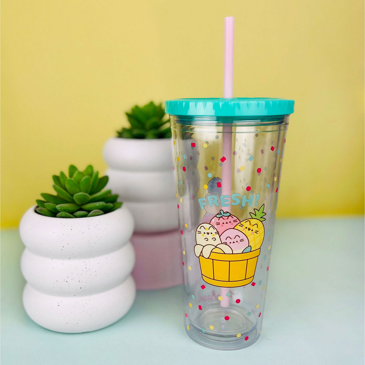 PUSHEEN Pusheen Beaker & Straw