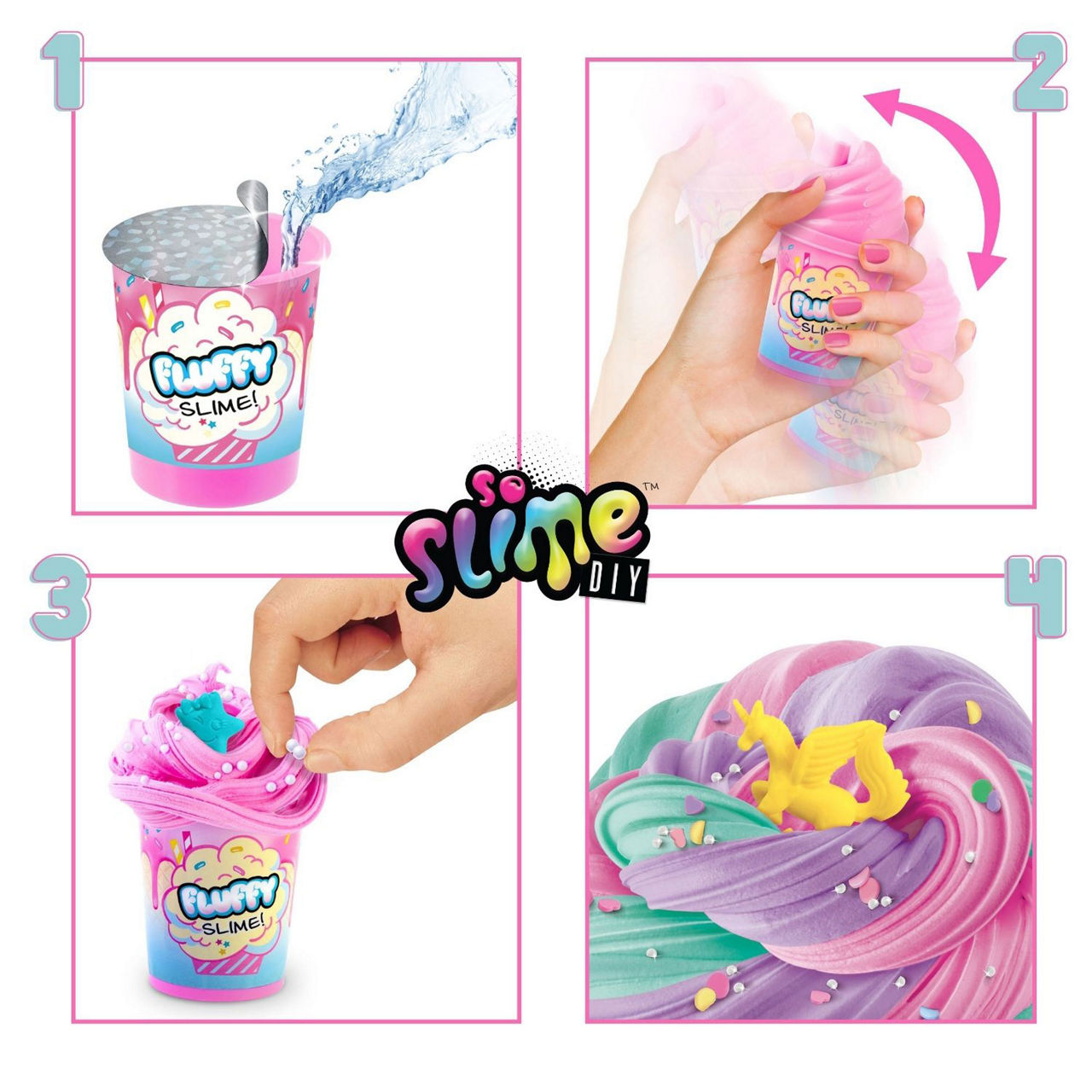 SO SLIME Three-Pack Fluffy Pop Slime Shakers