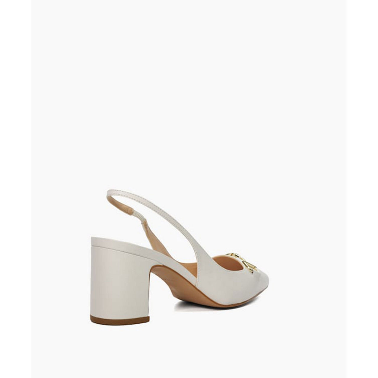 DUNE LONDON Detailed Snaffle-Trim Slingback Block Heels