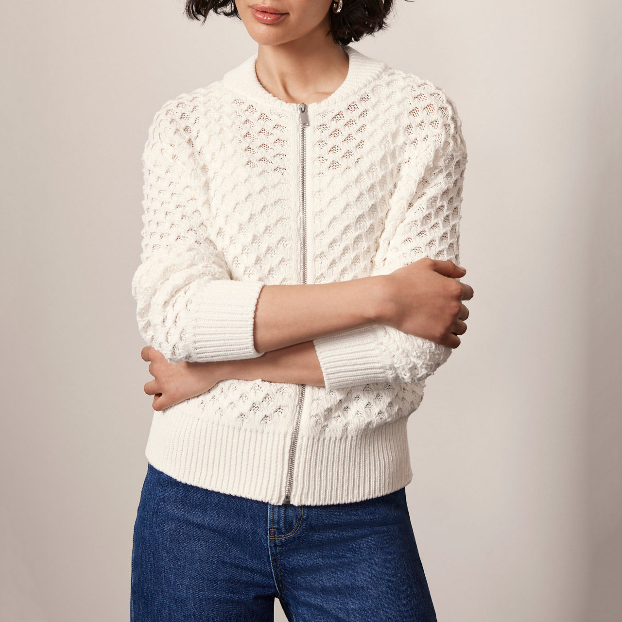 MINT VELVET Open-Stitch Bomber Jacket
