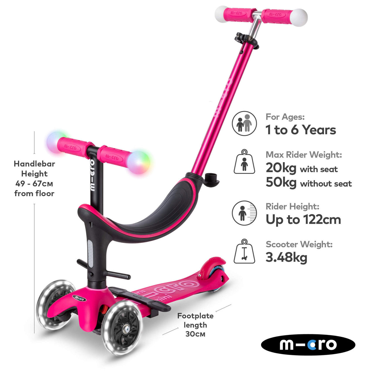 Micro Mini 4in1 LED Scooter