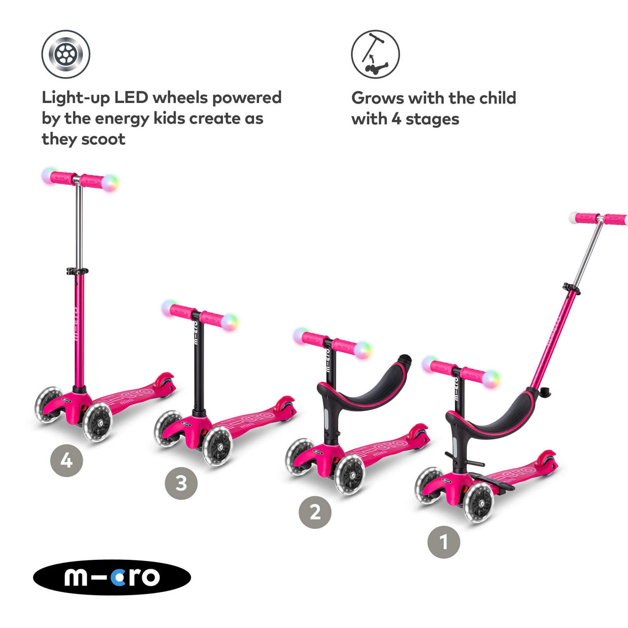Micro Mini 4in1 LED Scooter