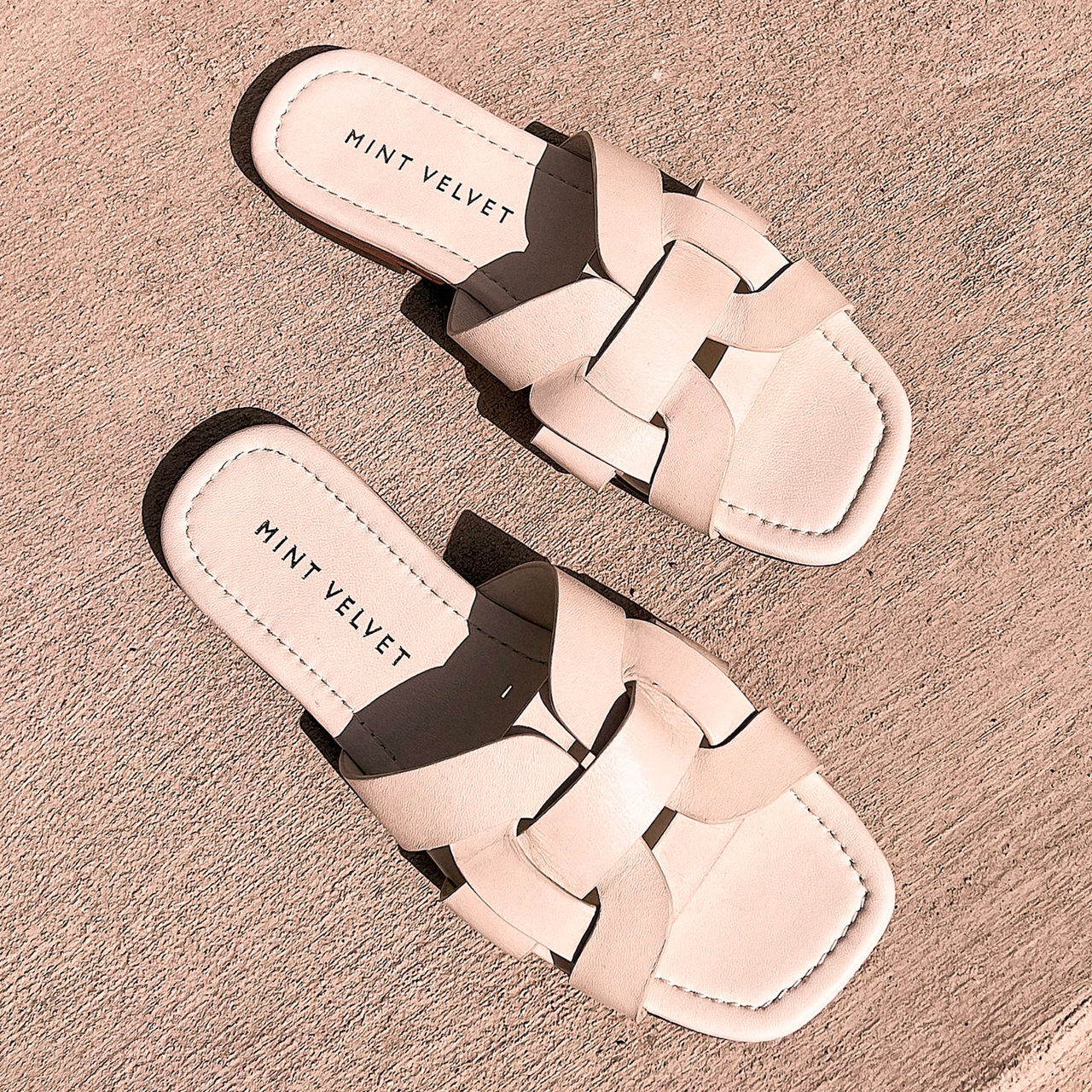 MINT VELVET Woven Leather Flat Sandals