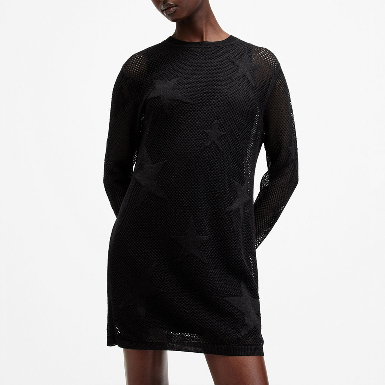 ALLSAINTS Seraph Open-Stitch Mini Dress