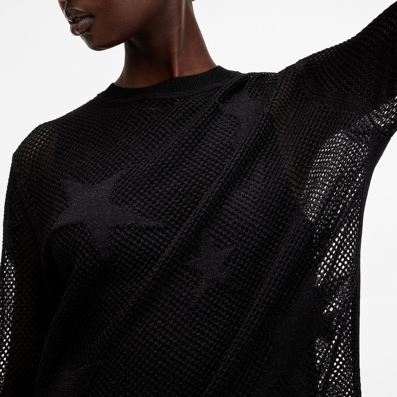 ALLSAINTS Seraph Open-Stitch Mini Dress