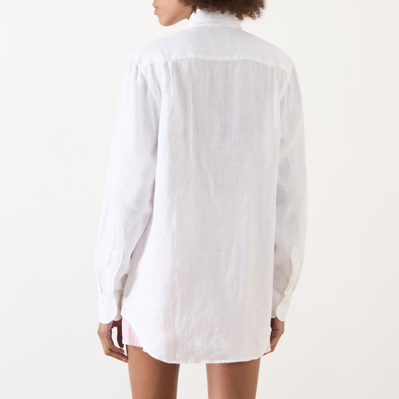 WITH NOTHING UNDERNEATH The Boyfriend Linen Shirt
