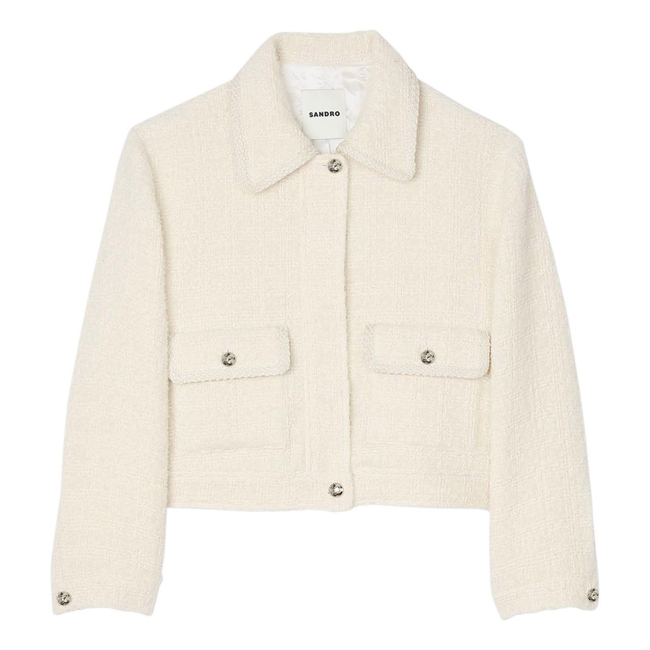 SANDRO Check Tweed Jacket