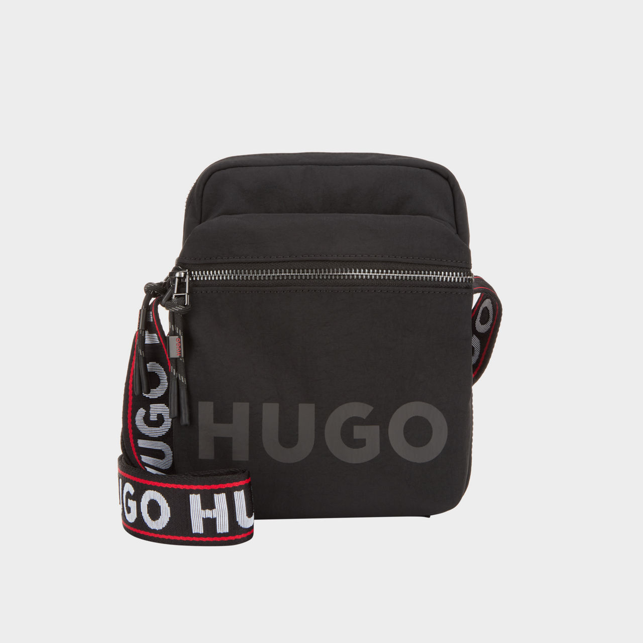 HUGO The Sustainable Edit Quentyn Crossbody Messenger Bag Black