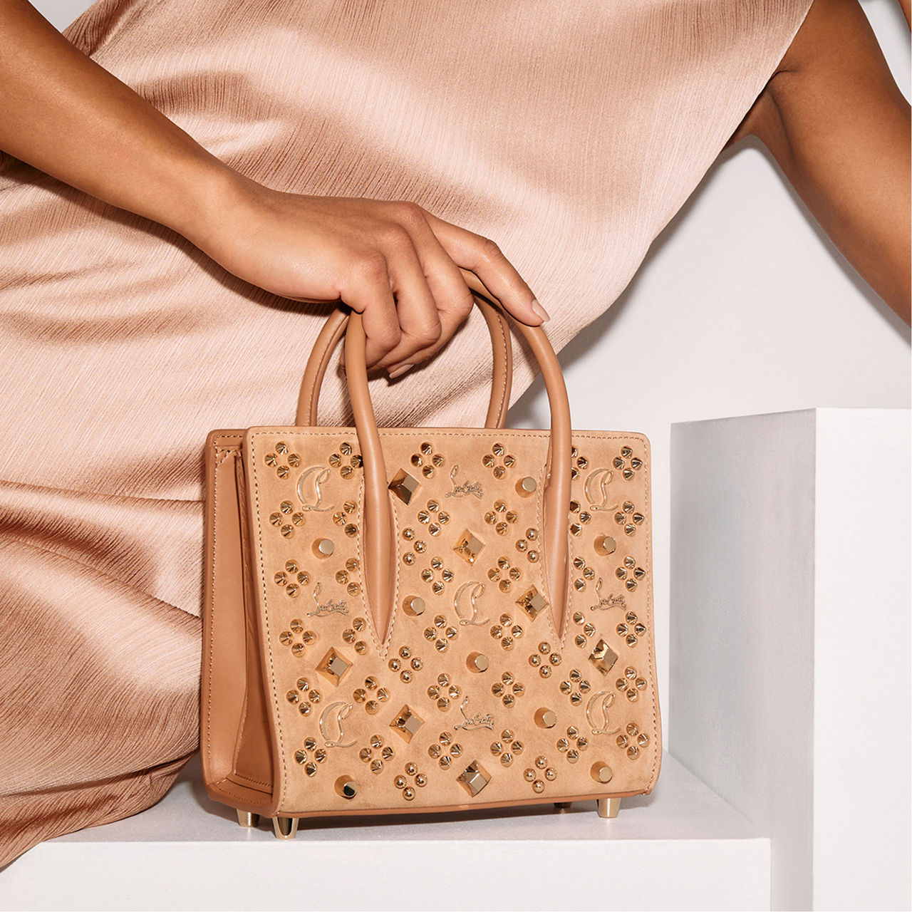 CHRISTIAN LOUBOUTIN Paloma Studded Mini Tote Bag