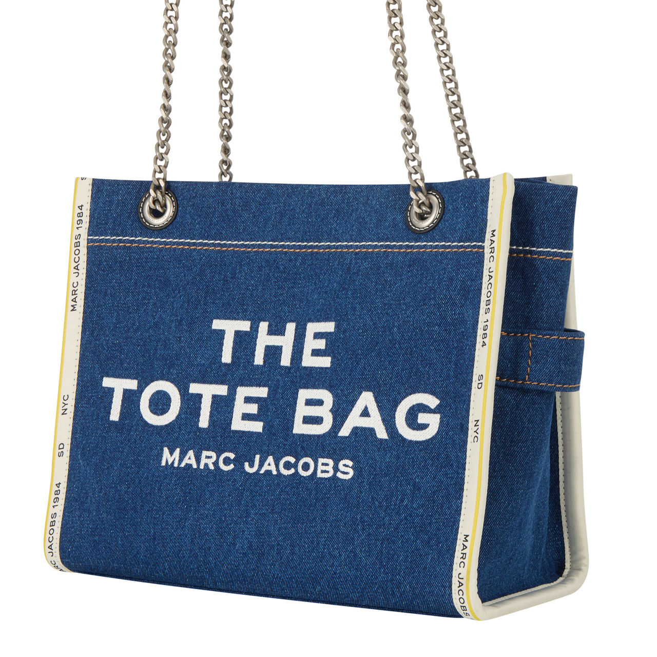 MARC JACOBS The Denim Chain Medium Tote Bag Denim