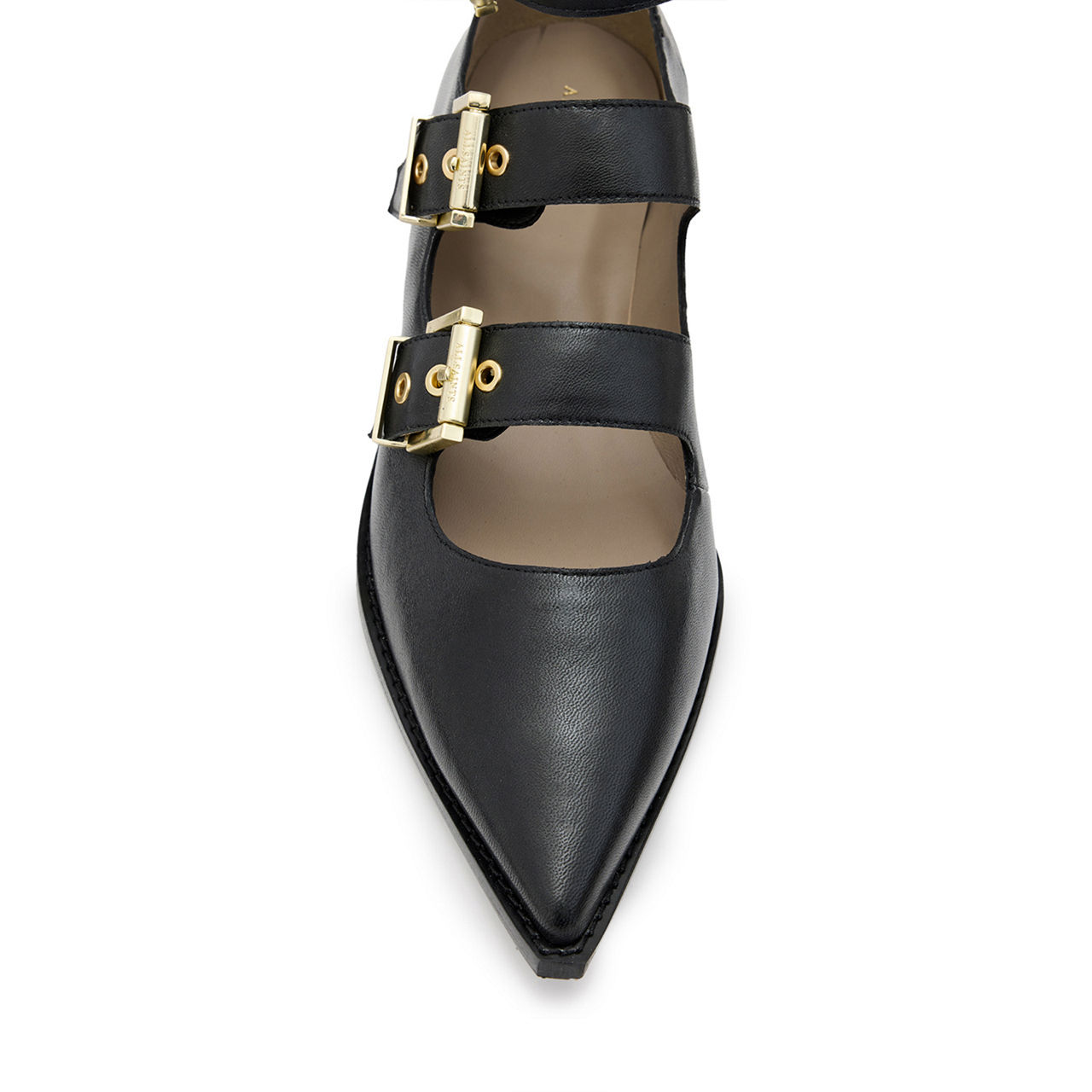 Susan Buckle Pointed Toe Flats