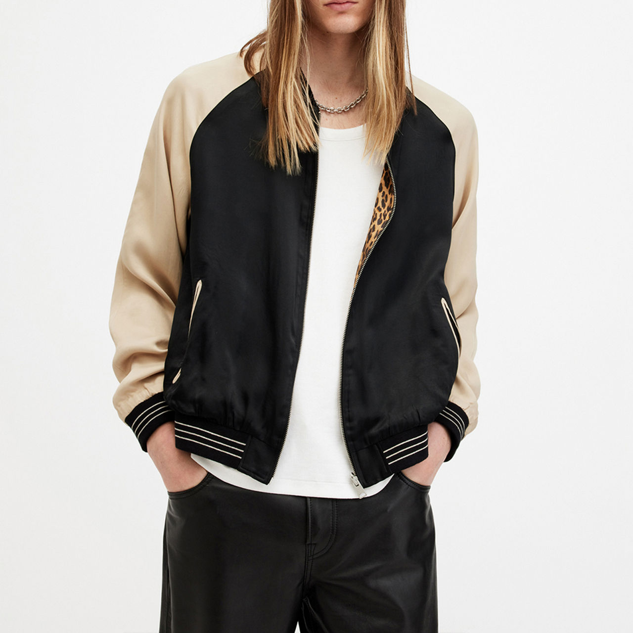 Reversible Satin Tour Bomber Jacket