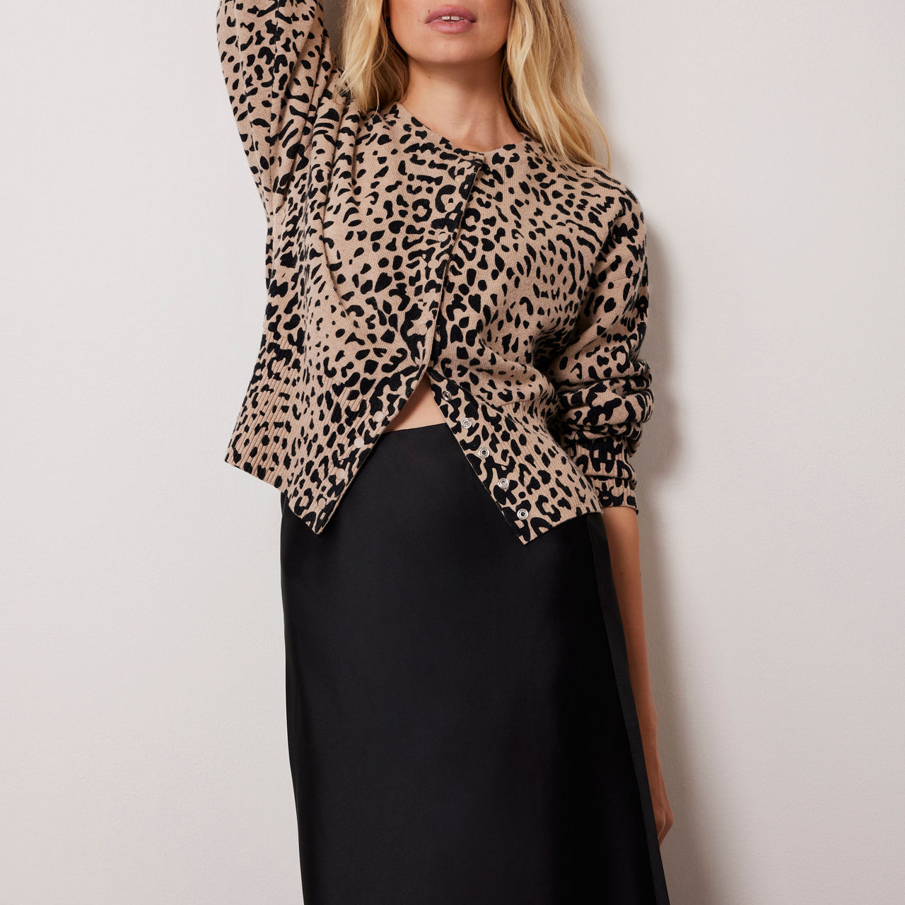 Leopard Knit Cardigan