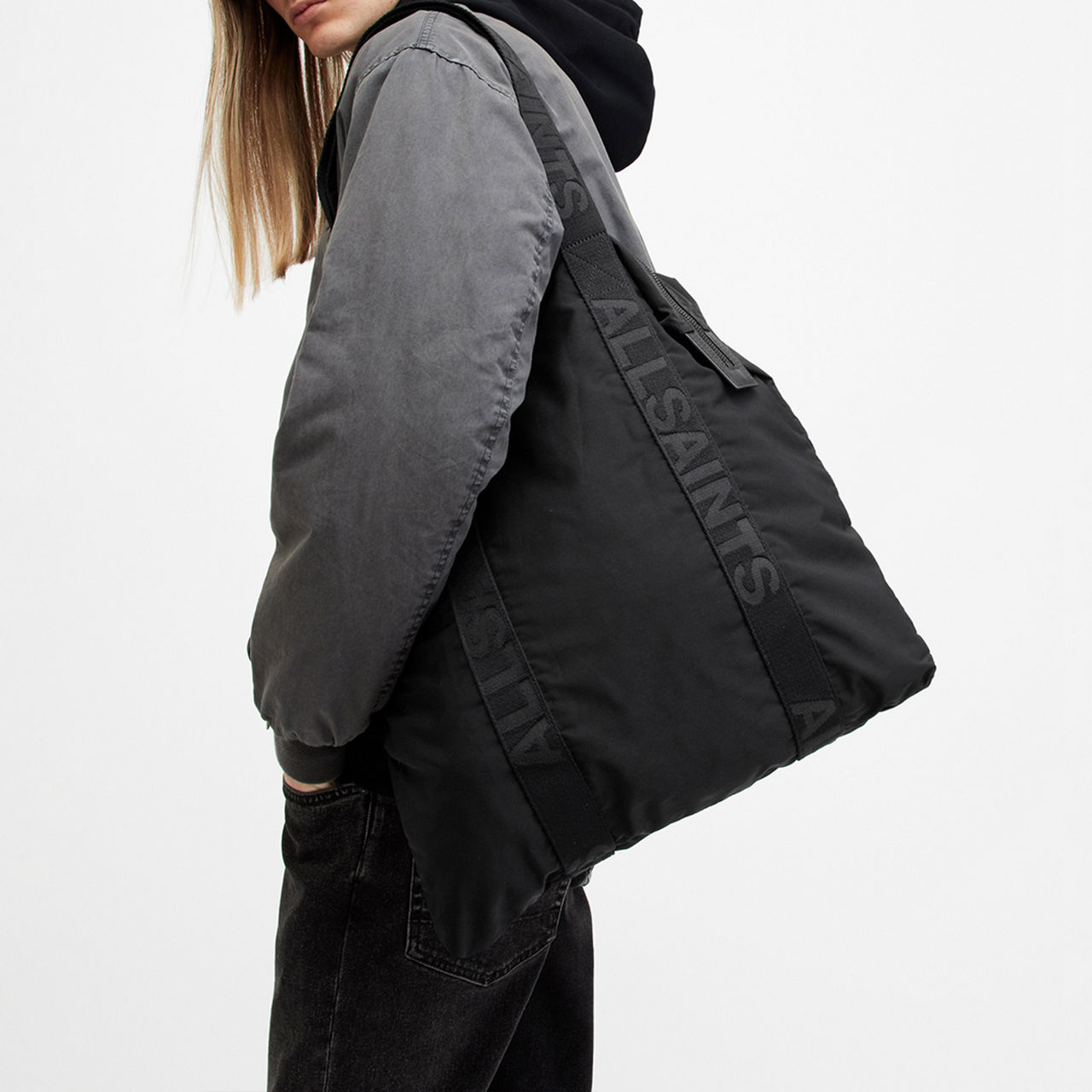 ALLSAINTS Afan Logo Tote Bag