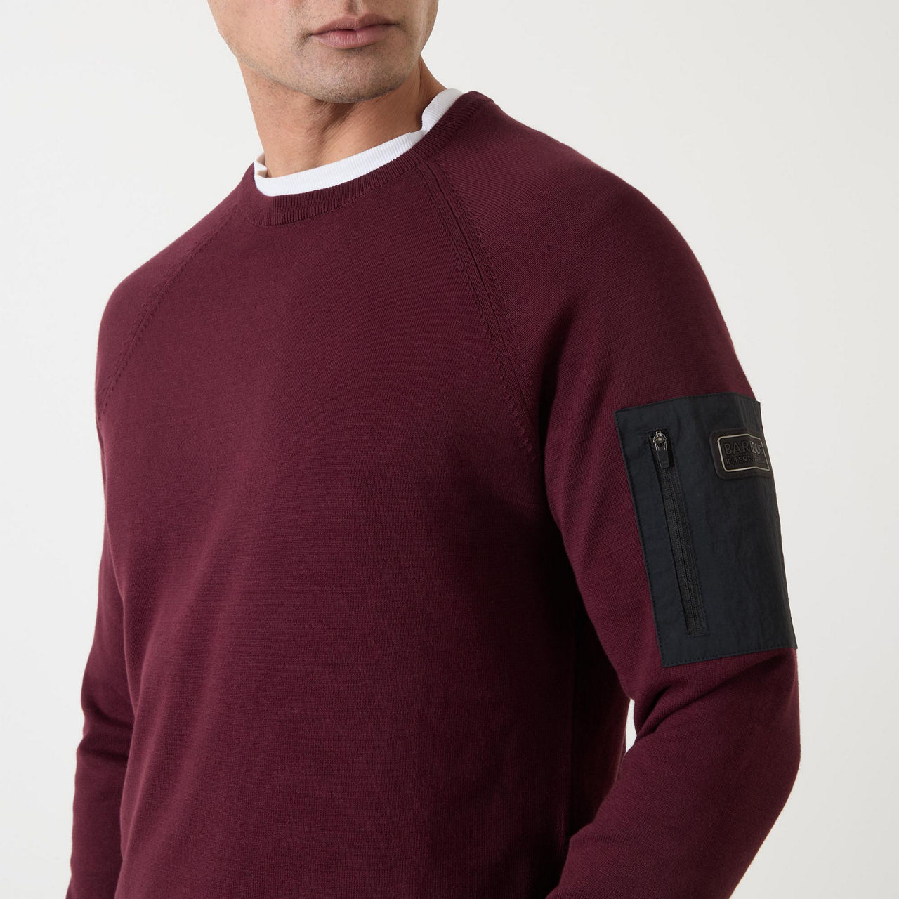 BARBOUR INTERNATIONAL Blade Logo Sleeve Pocket Sweater